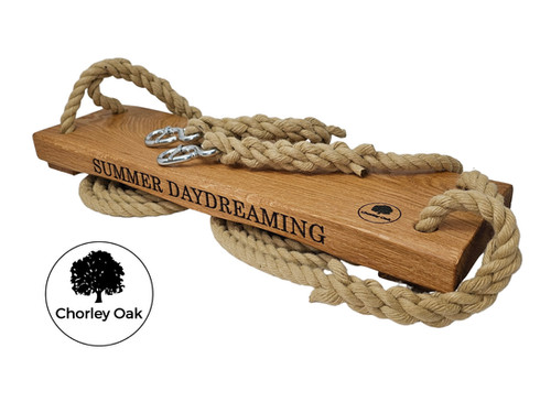 70cm Large Oak Rope Tree Swing | Chorley Oak