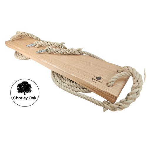 100cm Rustic Oak Rope Tree Swing | Chorley Oak
