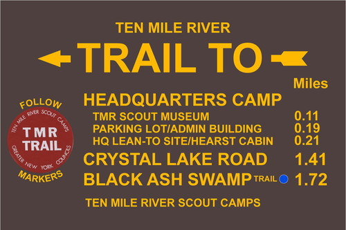 TMR Trail Sign (Headquarters, Northbound) | tmrmuseum