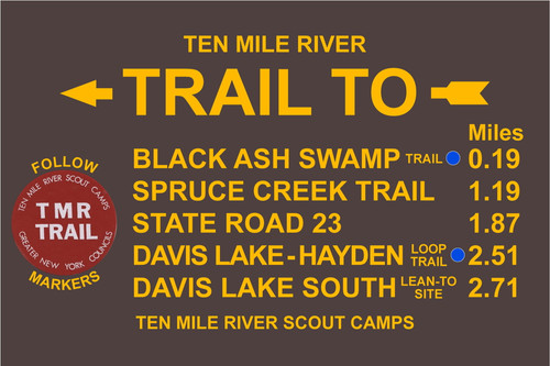TMR Trail Sign (Headquarters, Southbound) | tmrmuseum