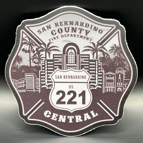 SBCoFD Station 221 Central San Bernardino Decal | FireBallGraphic