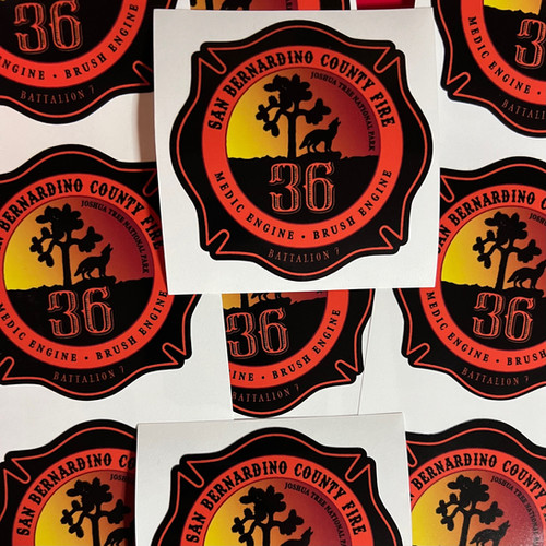 SBCoFD Station 36 - Joshua Tree Decal | FireBallGraphic