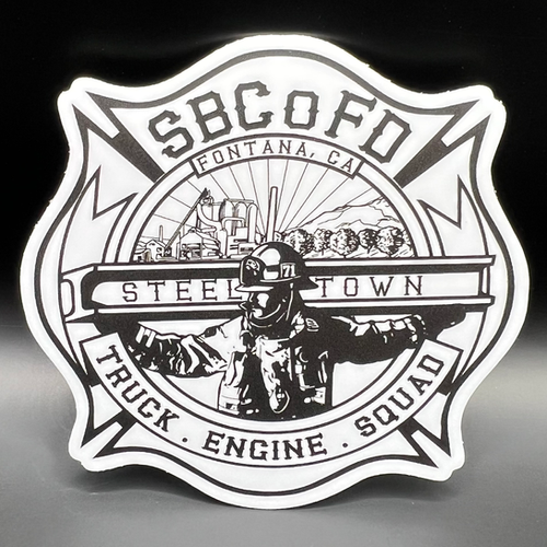 SBCoFD Station 71 Steel Town Fontana Decal | FireBallGraphic
