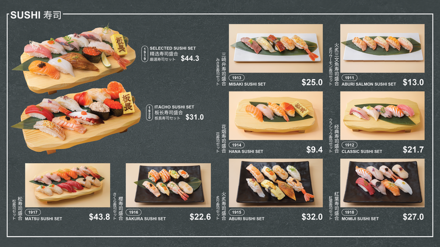 Main Menu | Itacho Sushi | Singapore