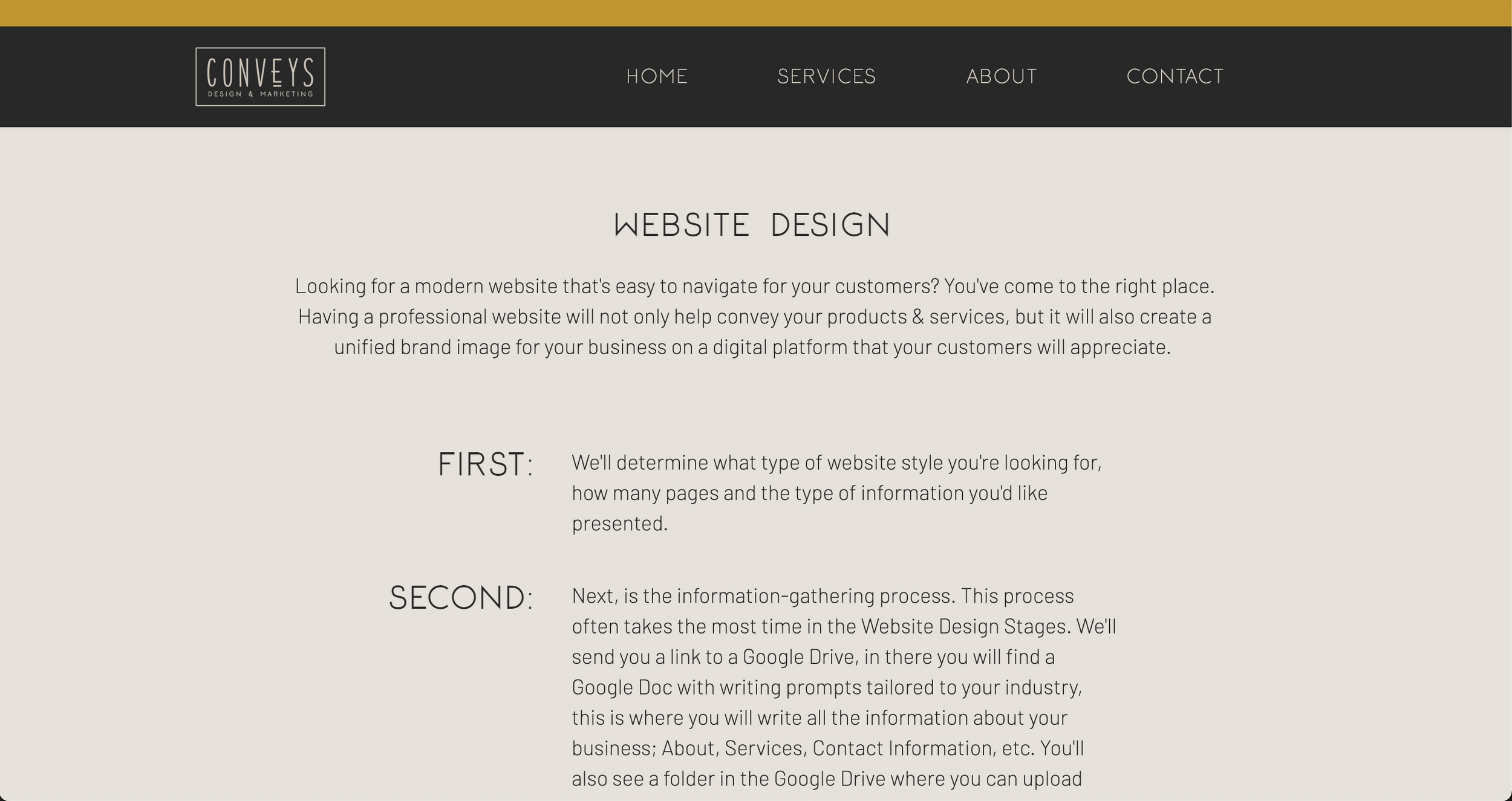 Conveys Design & Marketing | Website Design