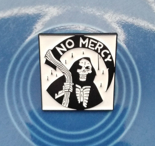 GRIM REAPER, No Mercy, Enamel Pin, Large Scythe, Cloaked SKELETON, Dark ...
