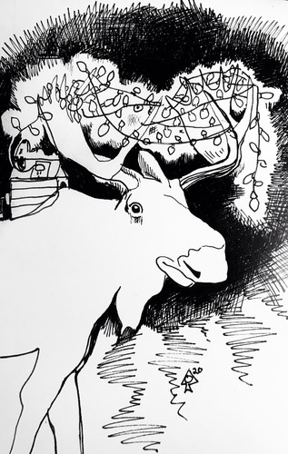 Luminous Moose Card | Moonspade Magic