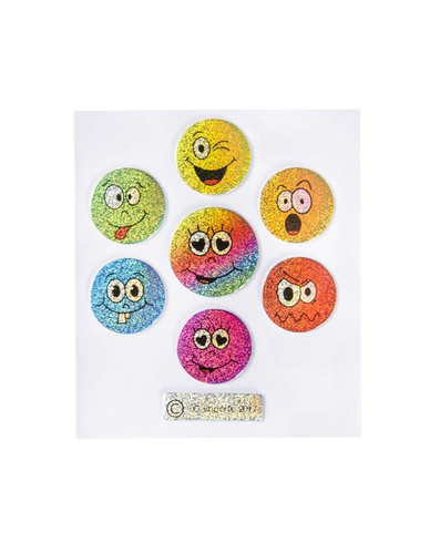 Setje stickers smiley glitter | chheusdens