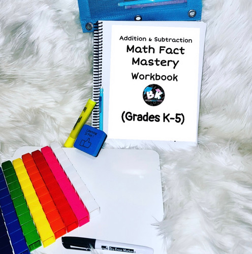 Addition/Subtraction Math Fact Mastery Workbook + Data Tracker | BK ...