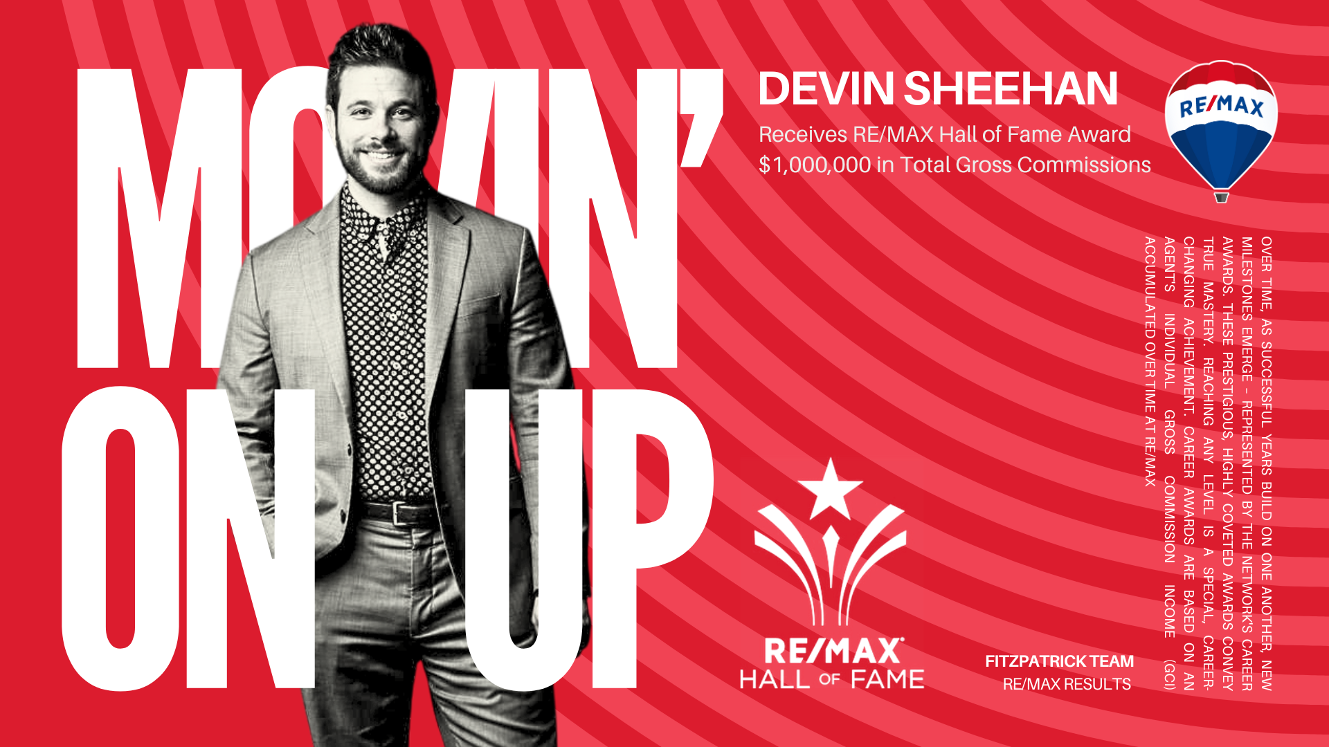 SUCCESS STORY: DEVIN SHEEHAN EARNS RE/MAX HALL OF FAME AWARD