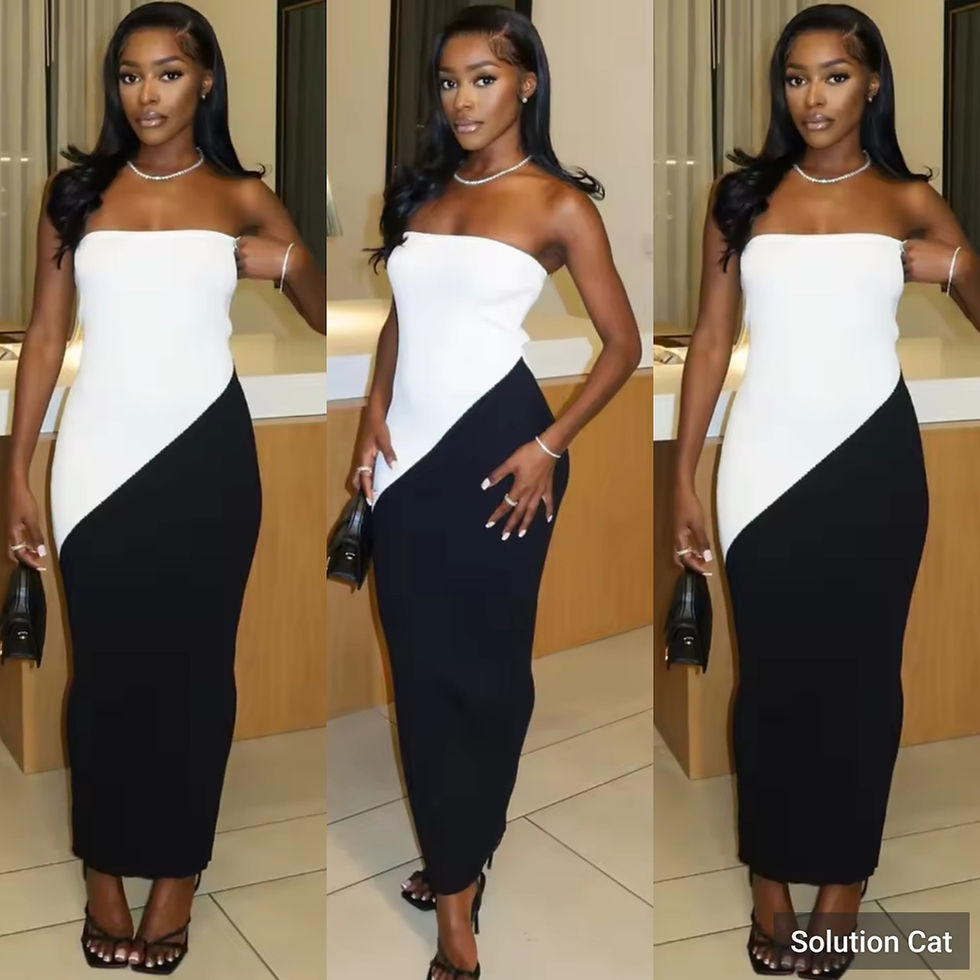 Half & Half Tube Dress | Vixen Couture