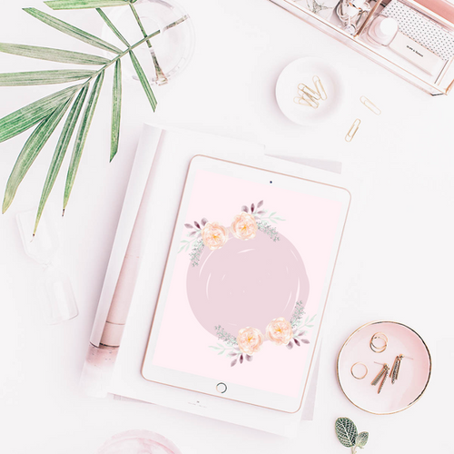 Undated Planner Floral Watercolor | Faërie Lifestyle