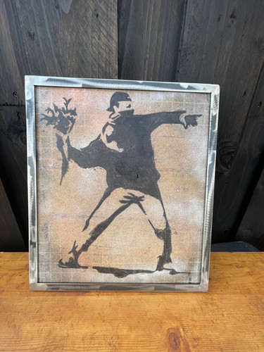 Banksy Flower Bomb | Retro Metal Works