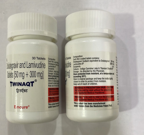 Twinaqt (Dolutegravir 50mg, Lamivudine 300mg) x 30 tablets | green ...