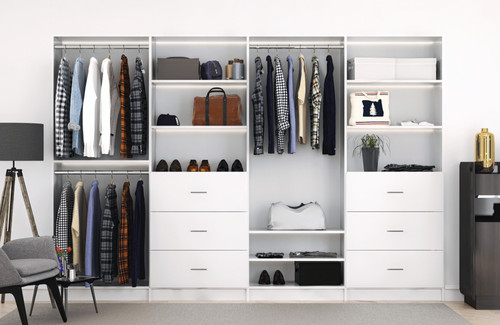 124" Floor Mount Closet System | Closet Design Group
