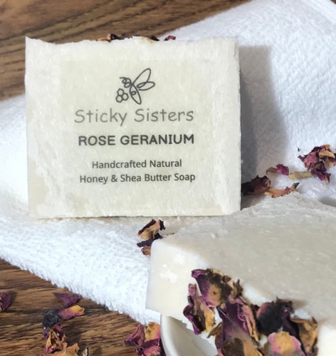 Rose Geranium Soap | Sticky Sisters Honey