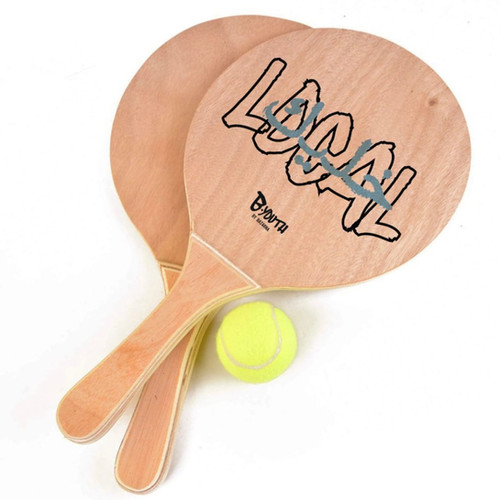 WBR-46 -- Pair of 2 Countertops Wooden Beach Racket | TePee - X ...