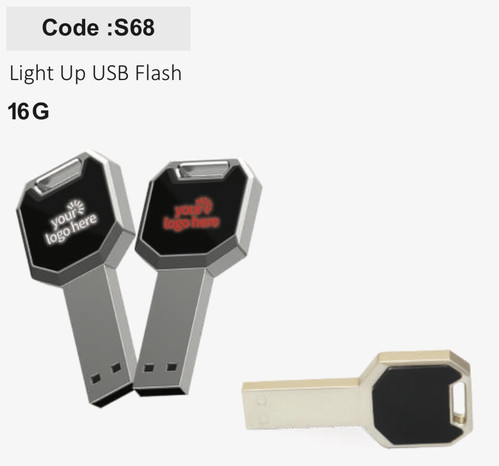 S68 -- Lighted Key Shape USB | TePee - X Giveaways & Promotional items ...
