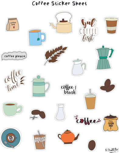 Coffee sticker sheet | D'zart