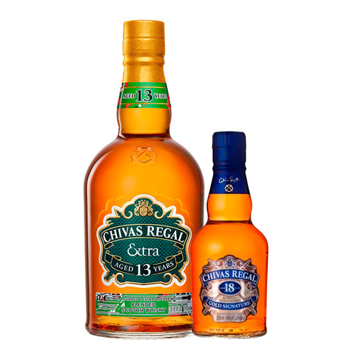 Whisky Chivas Extra Tequila 13 Años 750ml + Chivas 18 Años 200ml ...