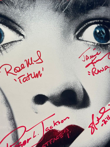 Scream Original 96 cast signed Metallic Poster | Stilt's Collectibles
