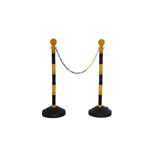 Traffic Post Bollard with Chain | Safety Station