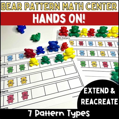 Bear Patterns, Extend and Recreate Patterns Printable | Numbers Make Sense