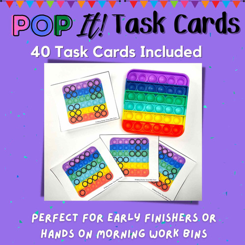 Pop It Task Cards for Counting, Subitizing, Spatial, Pattern ...