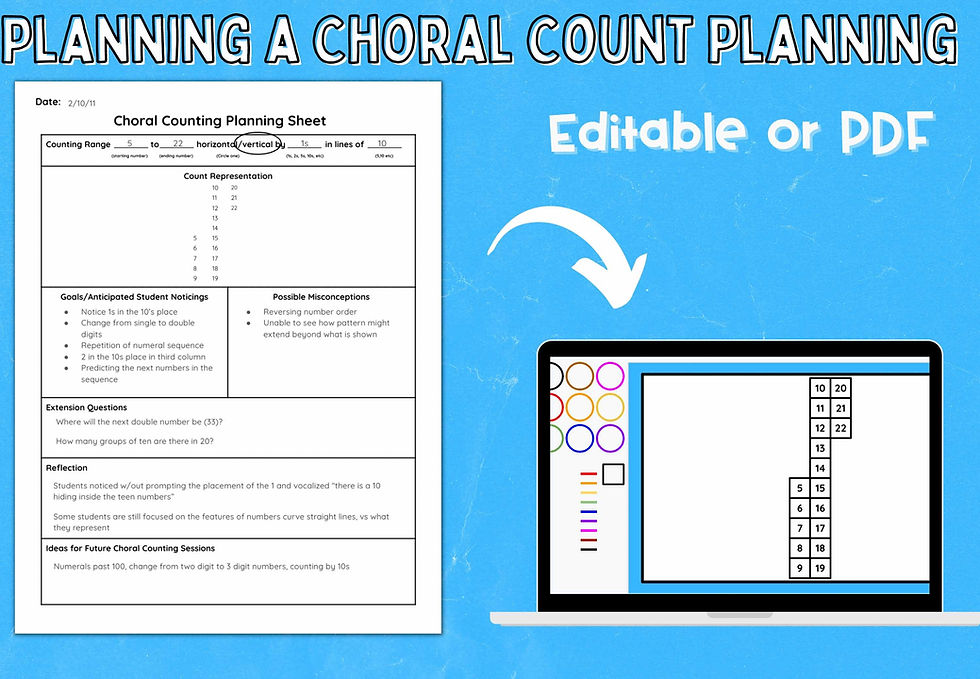 Choral Counting in Kindergarten