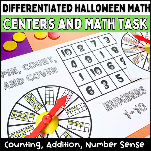 Halloween Counting Differentiated Math Center Bundle | Numbers Make Sense