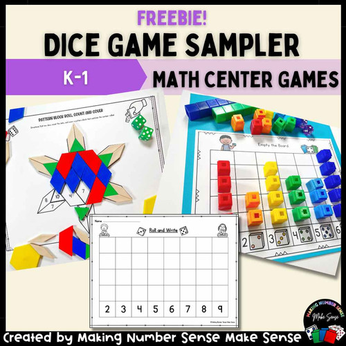 Dice Game Sampler Freebie | Numbers Make Sense