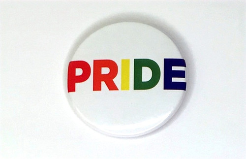 Pride Rainbow Letters Button | Stamp