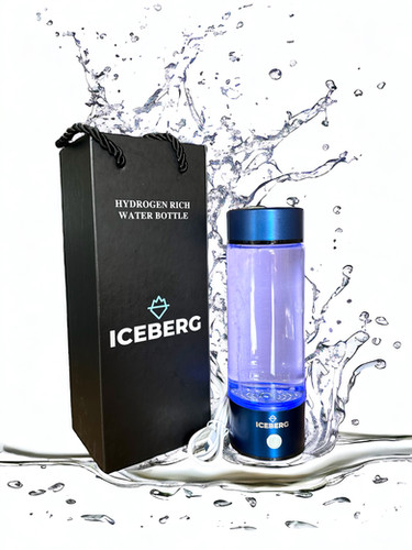 Iceberg Hydrogen Rich Portable Water Bottle | 420ml Capacity | USB ...