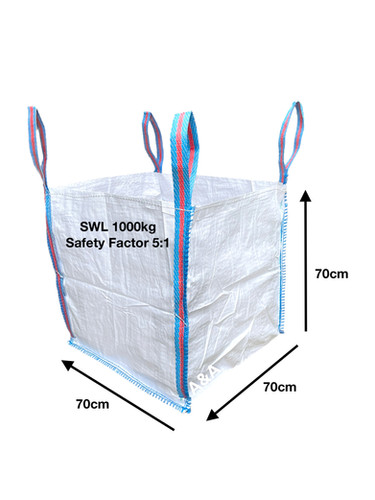 Half Tonne Heavy-Duty FIBC Bulk Builders Bag 70x70x70cm | A&A SUPPLIES UK