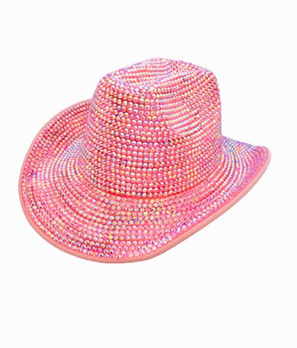 Pink Rhinestone Cowgirl Hat | The Twins Shoppe