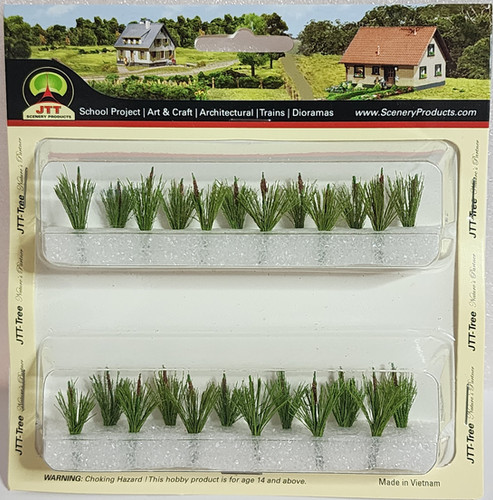 JTT Scenery 24 Pack of 3/4" Cattails | 64 Farm Toy Store