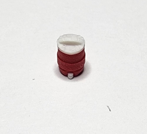 1/64 3D Printed Red 2 Gal Round Cooler | 64 Farm Toy Store