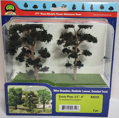 JTT Scenery 2 Pack of Pro Elite 3.5"-4" Scots Pine Trees | 64 Farm Toy ...