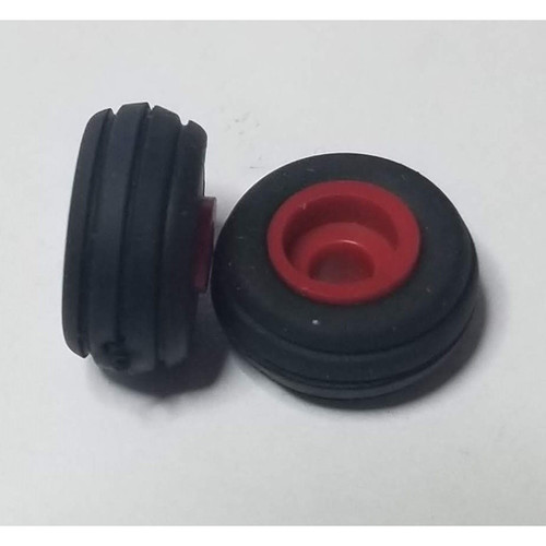 1/64 Standi Toys Pair of Mini Tires with Red Rims | 64 Farm Toy Store