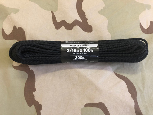 Atwood 3/16 Inch Black Utility Rope | Army Navy Warehouse