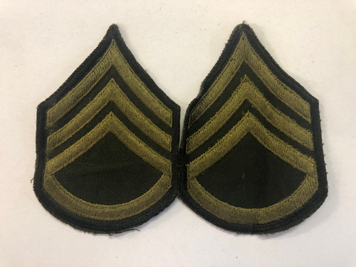 Pair of US Army Staff Sergeant Green Twill Ranks | Army Navy Warehouse