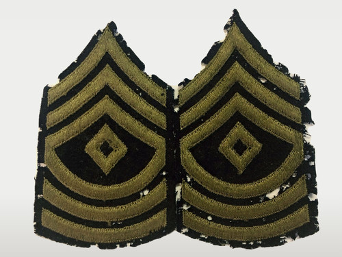 Pair of US Army WW2 First Sergeant Wool Rank | Army Navy Warehouse