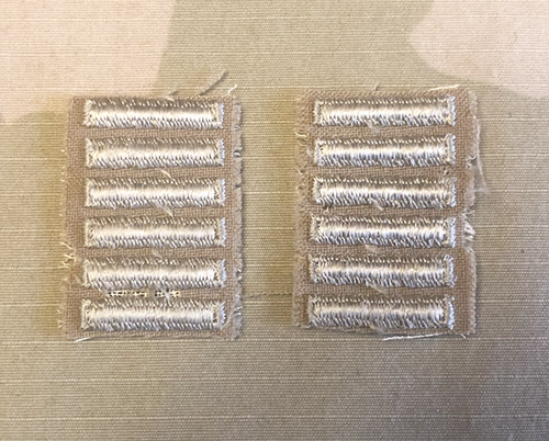 Vintage Khaki & Silver Overseas Service Bars | Army Navy Warehouse