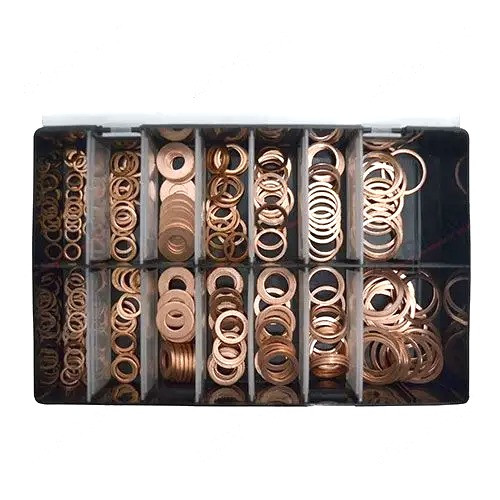 Copper Washer Assortment Box (Diesel Injection) 280 pcs 14 sizes 7603A ...