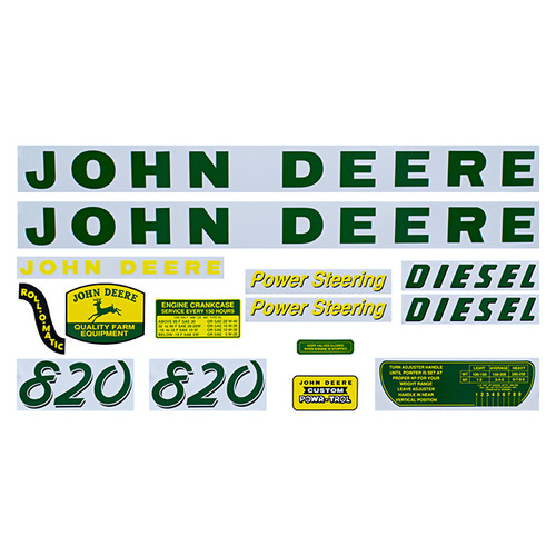 Decal Kit (Complete Mylar Set) John Deere 820 Models R0955 | All ...