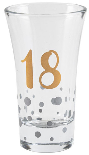 18th Birthday Rose Gold Shot Glass | CelebrationsTuggerah