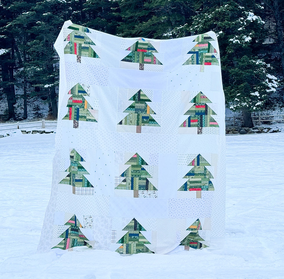 Cabin Tree Quilt - Digital Pattern | fijimama.com