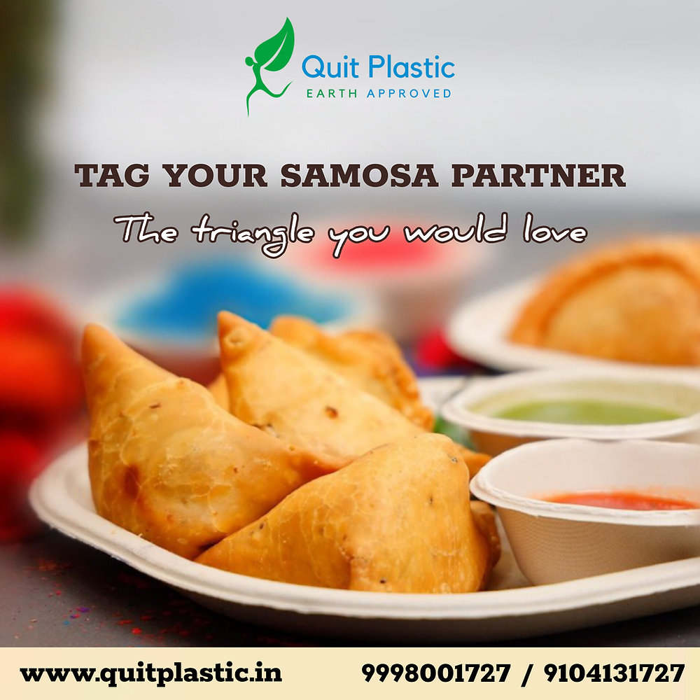 Embrace Sustainability: Enjoying Samosa's in Plastic-Free Plates