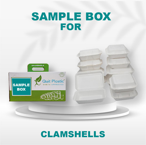 Sugarcane Bagasse Range of Eco-friendly Clamshell Bento Sample Box ...