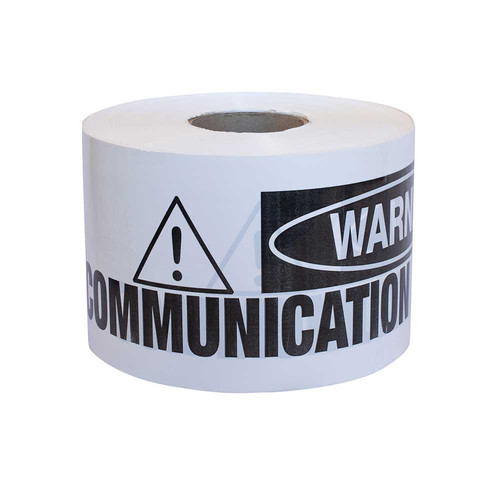 Underground Marker Tape Non-Detectable - COMMUNICATION CABLE White ...